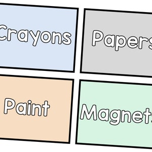 Printable Calm Colors Classroom Supplies Labels, Classroom Supplies ...