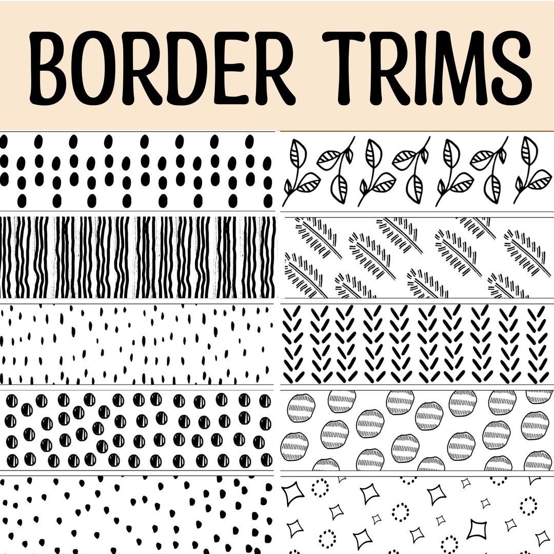 Minimalist Bulletin Board Borders, Classroom Border, Printable Wall ...