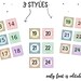 Printable Rainbow Pastel Number Labels Classroom Calendar - Etsy Canada