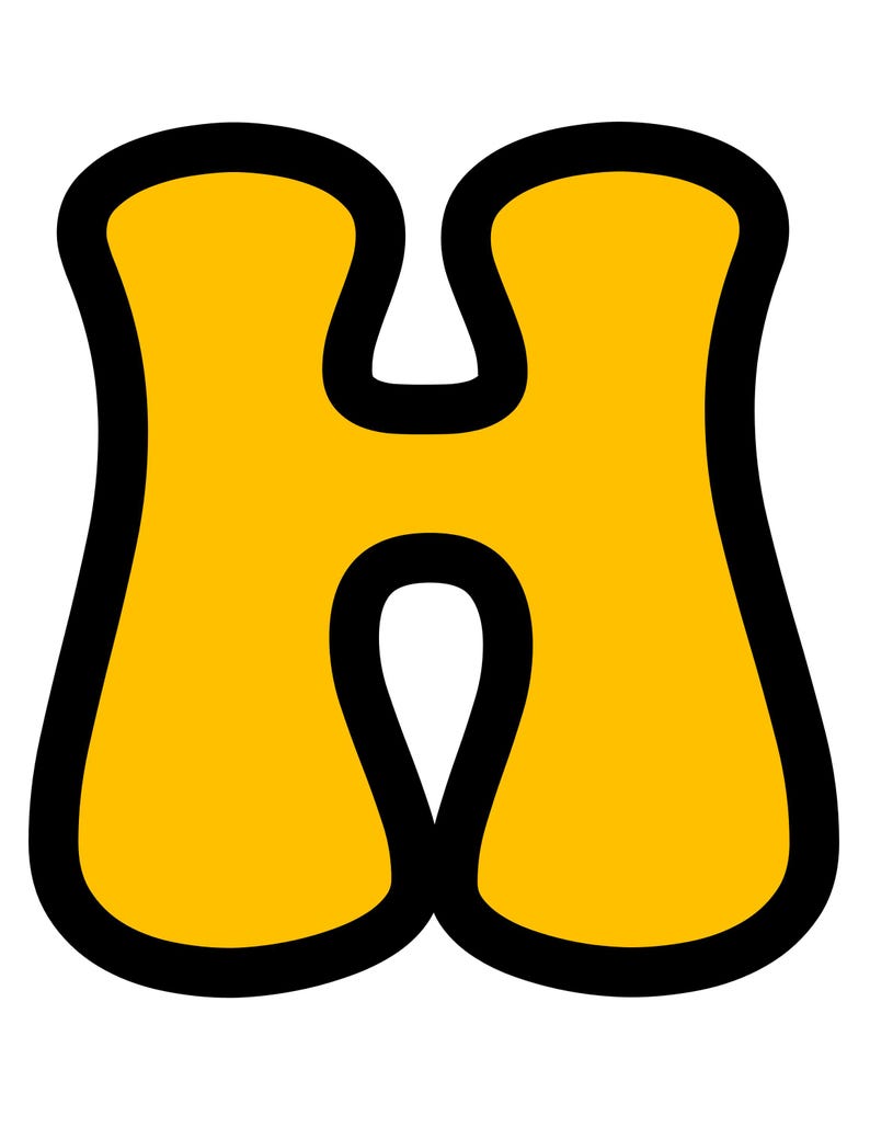 Printable Yellow Bulletin Board Letters for Elementary Decor, Large ...