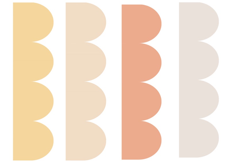 Scalloped Borders, Boho Bulletin Board Borders, Boho Neutral Classroom ...