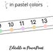 Printable Large Number Line, Pastel Colors Number Line, Number Line ...