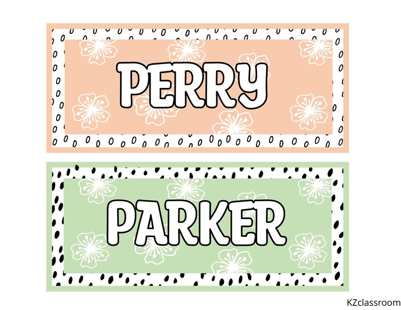Classroom Labels, Student Name Tags, Back to School Colorful Name ...