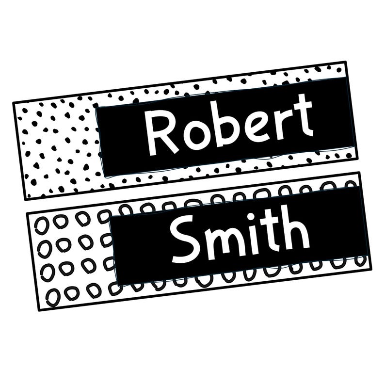 Printable Classroom Labels, Boho Neutral Student Name Plates, Desk Name ...