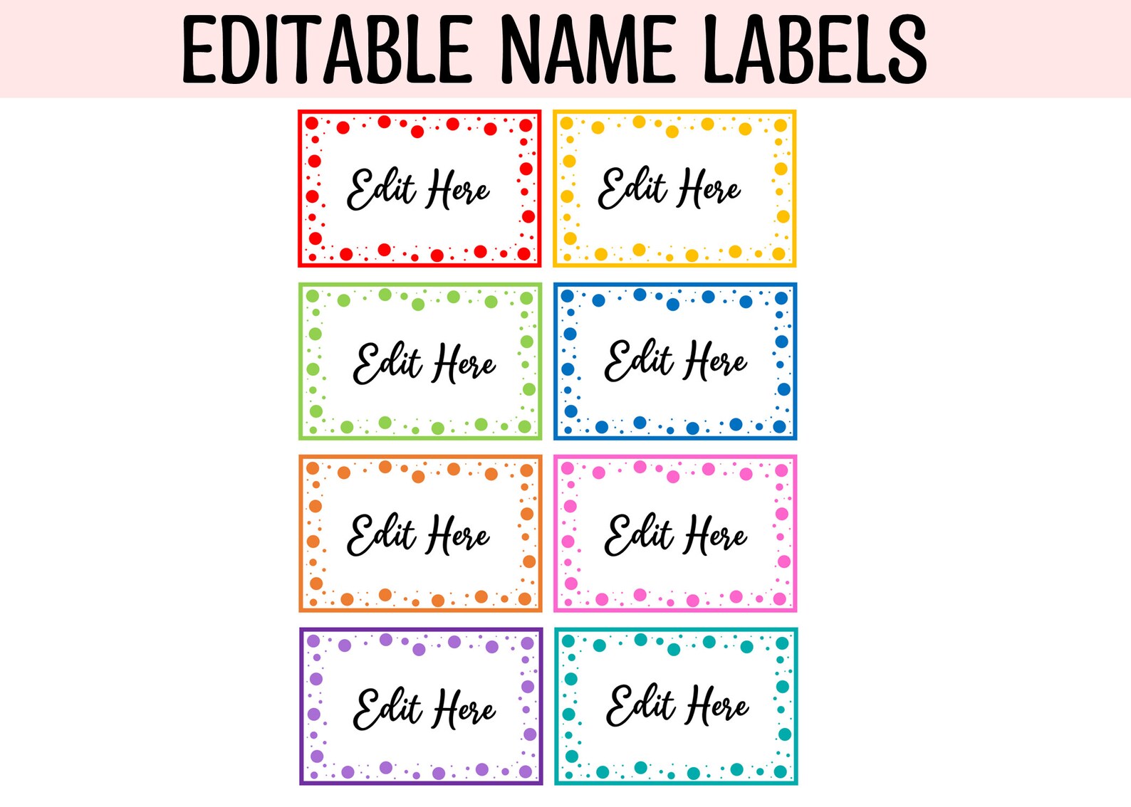 Printable Colorful Classroom Labels, Name Tags, Homeschool Labels ...