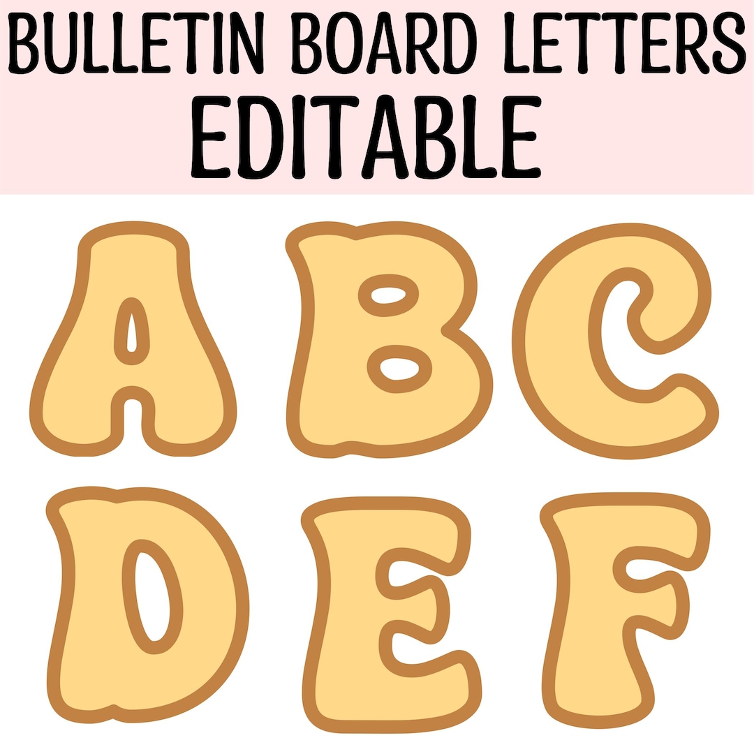 Printable Checkered Bulletin Board Alphabet Letters for Wall Display ...