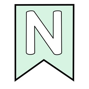 Printable Calm Colors Alphabet Bunting Banners, Editable Bunting Banner ...