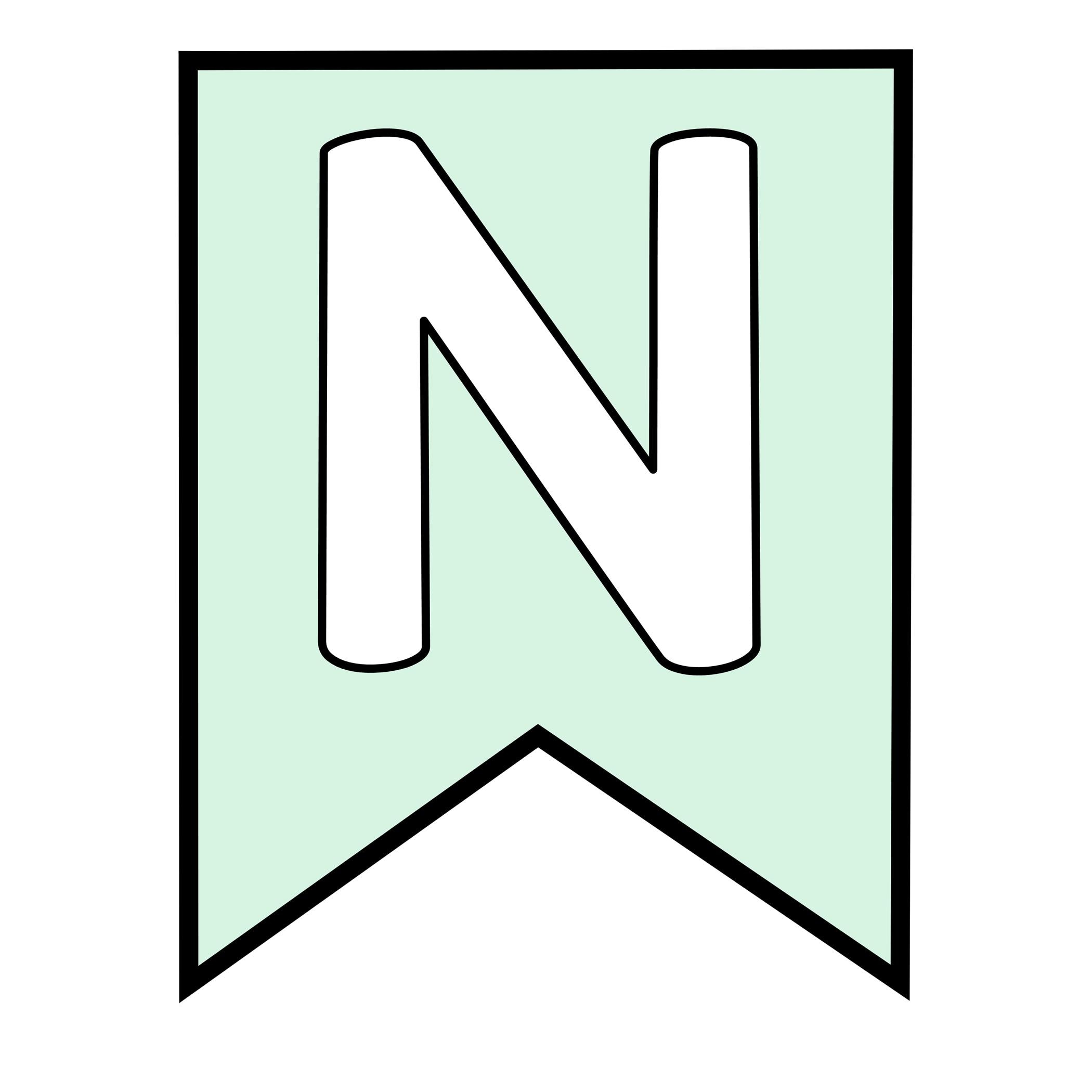 Banderines con letras del alfabeto en colores tranquilos para imprimir ...