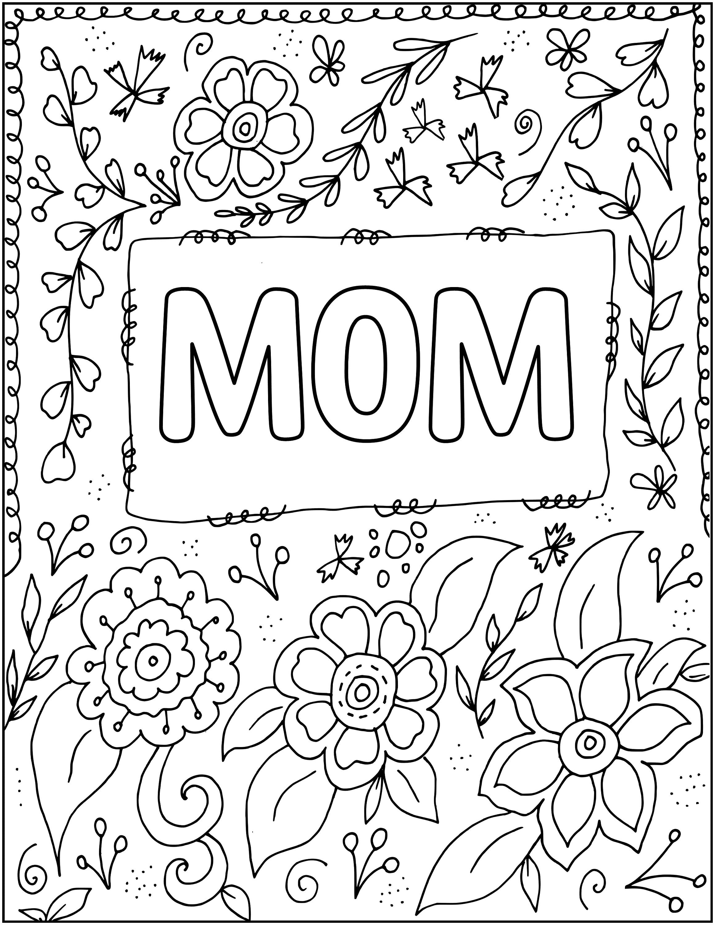Printable Mother's Day Coloring Pages, Mother's Day Coloring Worksheets ...