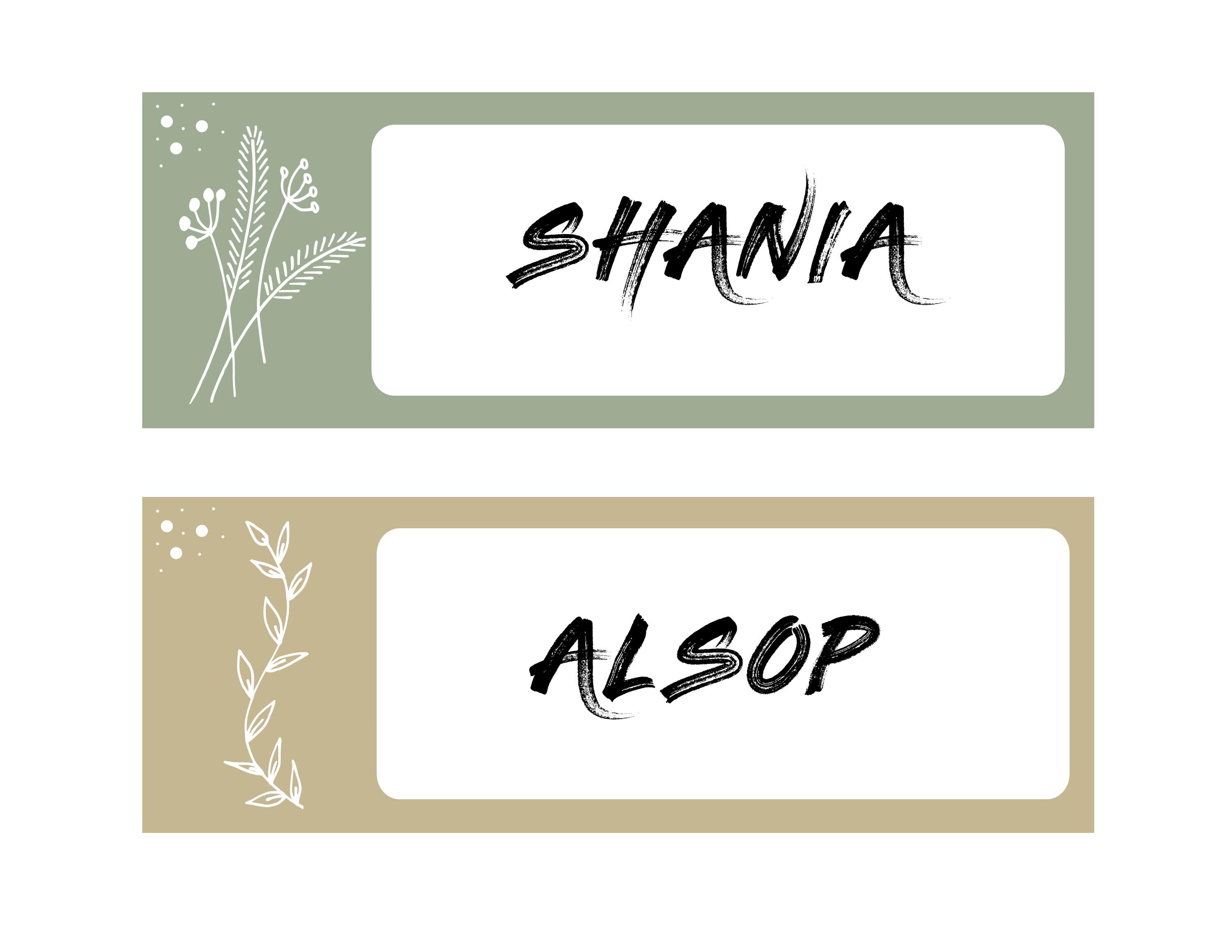 Printable Botanical Classroom Labels Bundle Pack, Editable Name Posters ...