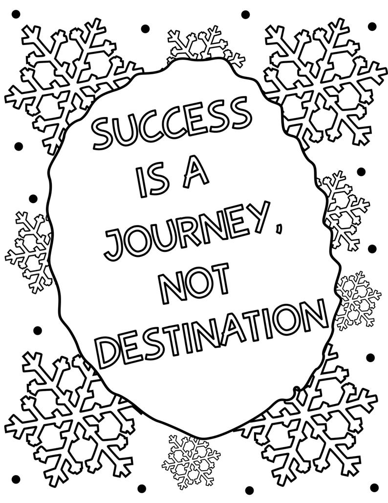 Printable Growth Mindset Coloring Pages, Editable Motivational Coloring ...