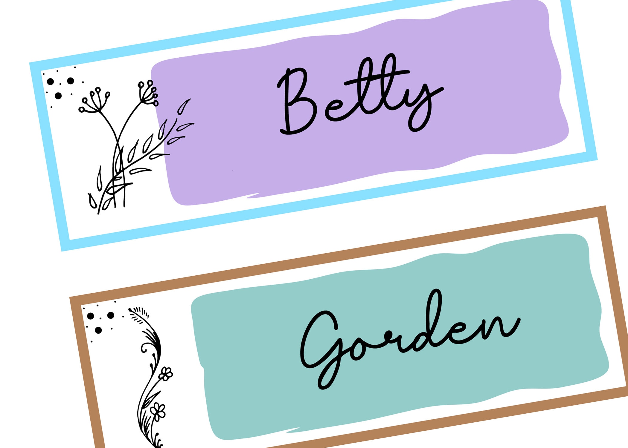 Printable Classroom Labels, Student Name Cards, Bright Name Labels ...