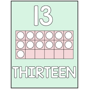 Printable Modern Calm Colors Classroom Number Posters Wall Display ...