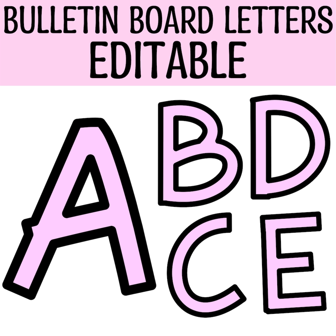 Printable Bright Bulletin Board Large Alphabet Letters, Colorful ...
