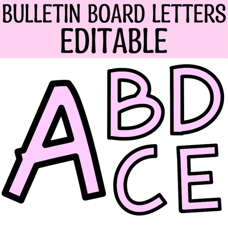 Printable Bright Bulletin Board Large Alphabet Letters, Colorful ...