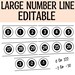 Printable Large Number Line, Black and White Large Number Line Wall ...