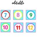 Printable Bright Number Labels, Classroom Numbers, Printable Number ...
