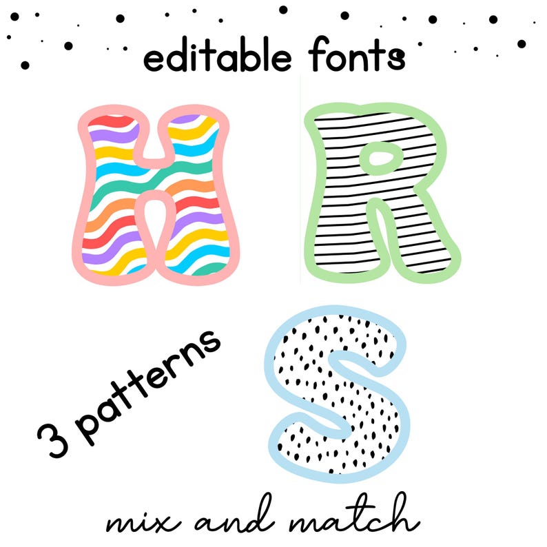 Printable Bulletin Board Letters, Editable Large Alphabet Letters ...