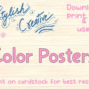 Printable Calm Colors Color Posters, Editable Color Posters, Classroom ...