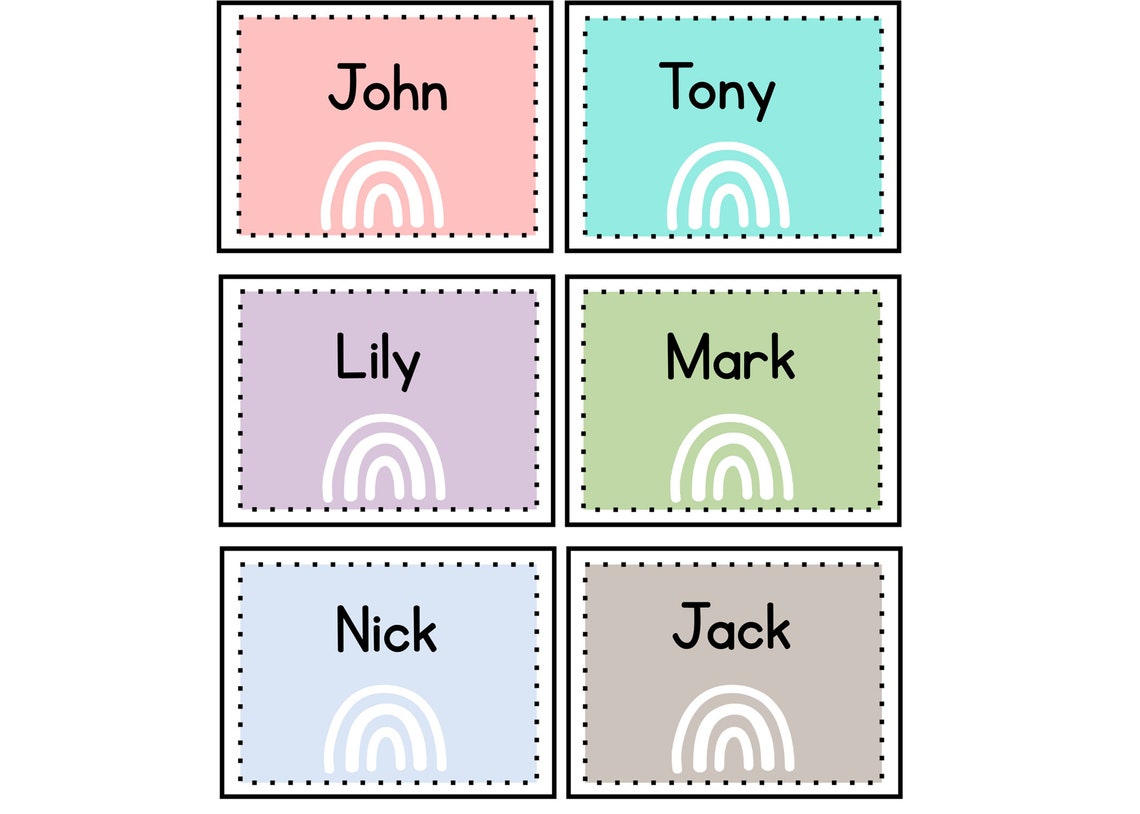Classroom Labels Editable Student Name Tags, Back to School Labels ...