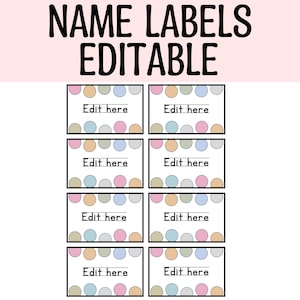 Printable Chevron Name Tags, Editable Colorful Chevron Labels, Back to ...