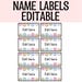 Printable Colorful Classroom Labels, Name Tags, Homeschool Labels ...