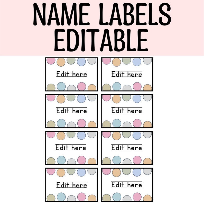 Printable Chevron Name Tags, Editable Colorful Chevron Labels, Back to ...