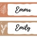Boho Art Classroom Labels, Editable Student Name Tags, Botanical Name ...