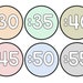 Printable Calm Color Clock Numbers, Clock Numbers Wall Display ...