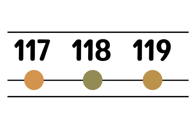 Printable Boho Neutral Large Number Line, Large Number Line Wall ...