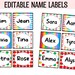 Printable Colorful Student Name Tags, Student Name Labels, Bright ...