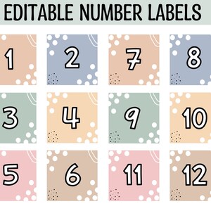 Printable Number Labels Classroom Calendar Numbers Number - Etsy Canada