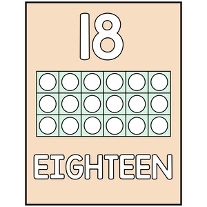 Printable Modern Calm Colors Classroom Number Posters Wall Display ...