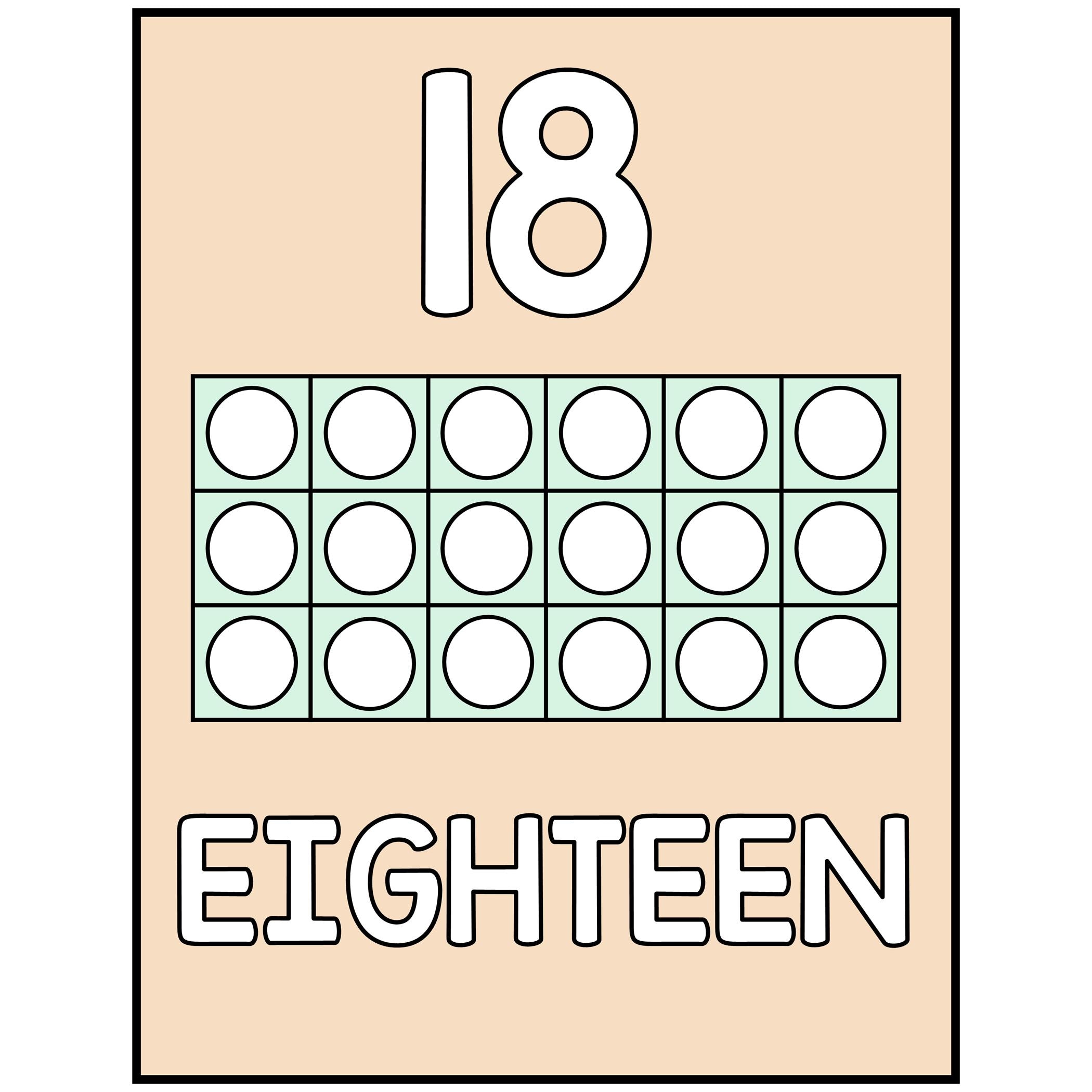 Printable Modern Calm Colors Classroom Number Posters Wall Display ...