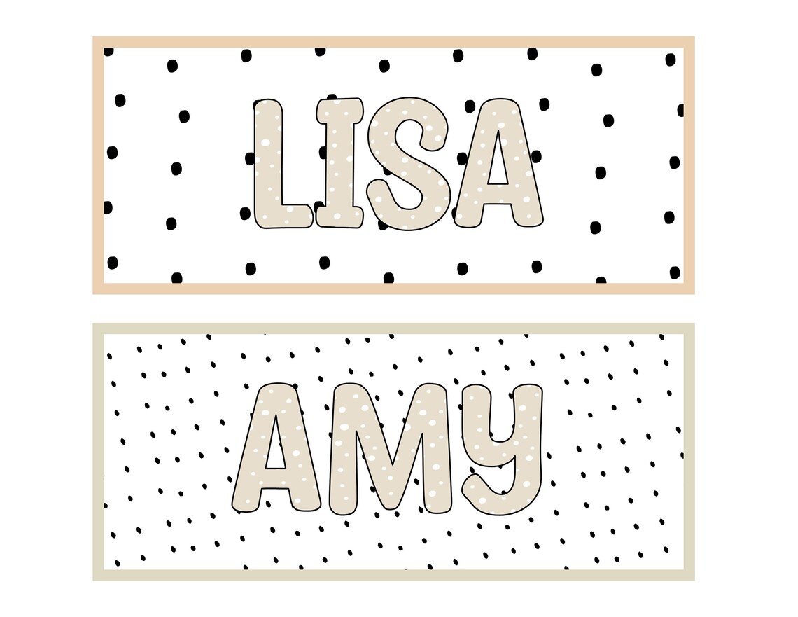 Printable Student Name Labels, Name Labels, Trolley Labels, Cubbies ...