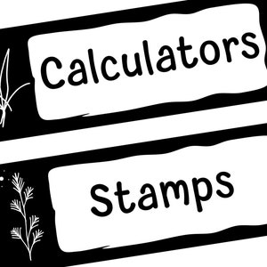 Black and White Classroom Labels, Student Name Tags, Printable ...