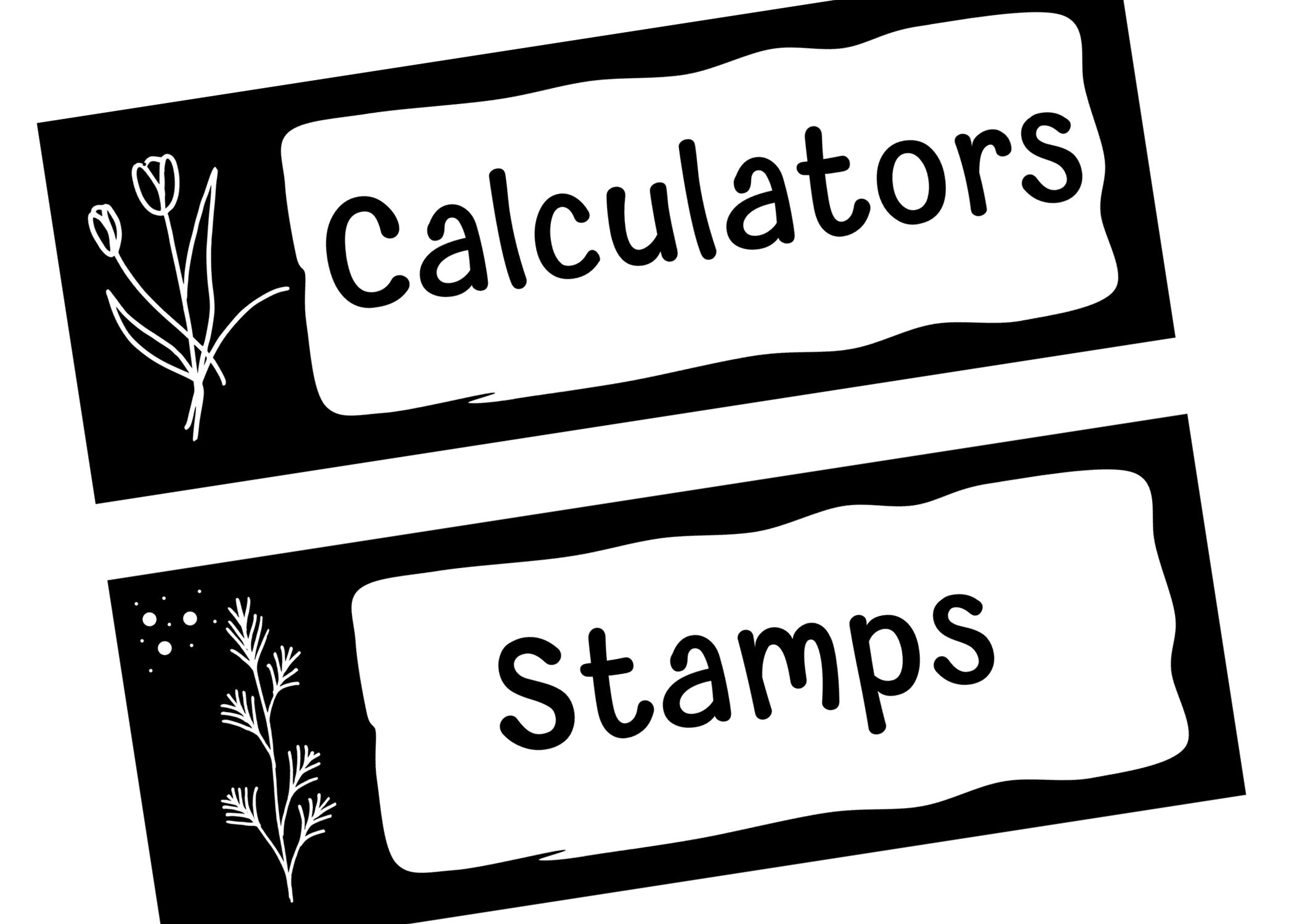 Black and White Classroom Labels, Student Name Tags, Printable ...