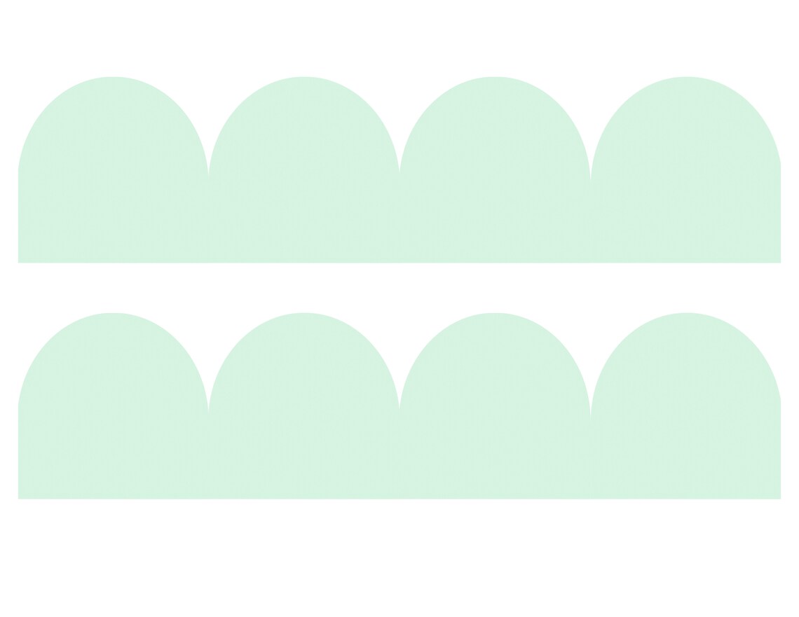 Printable Boho Checkered Bulletin Board Borders, Scalloped School Board ...