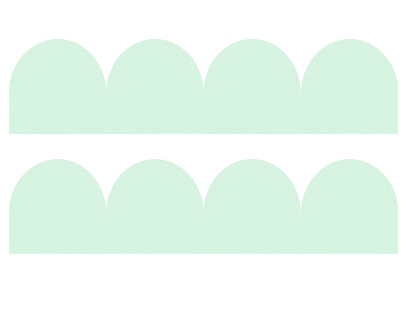 Printable Boho Checkered Bulletin Board Borders, Scalloped School Board ...