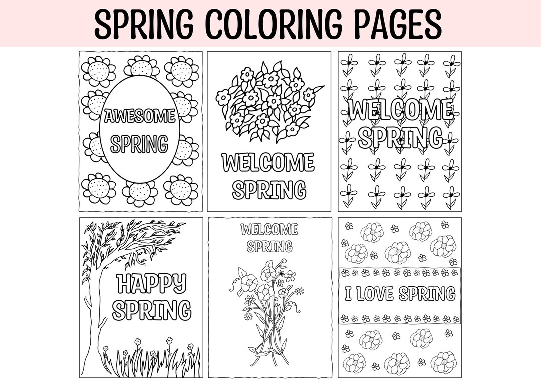 Printable Spring Coloring Pages, Welcome Spring Coloring Worksheets ...