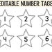 Printable Number Labels Bundle Pack, Round Number Labels, Black and ...