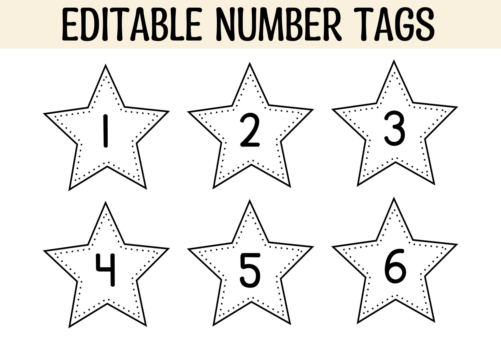 Stars Number Labels, Classroom Numbers, Printable Star Number Labels ...