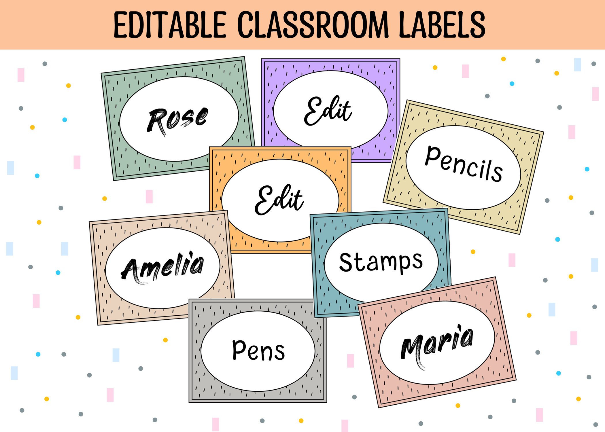 Classroom Labels Student Name Tags Back to School Labels - Etsy