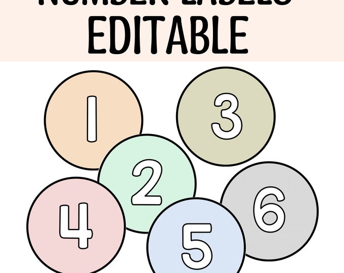 Printable Boho Number Labels, Classroom Organization (PDF & PPTX ...