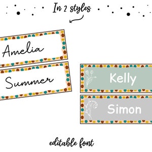 Printable Botanical Name Labels, Plant Based Classroom Labels, Boho ...