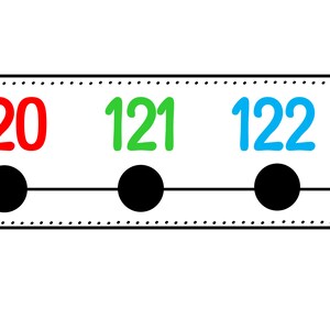 Black and Bright Large Number Line Wall Display,editable Classroom ...