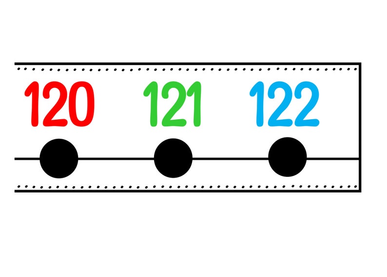 Black and Bright Large Number Line Wall Display,editable Classroom ...