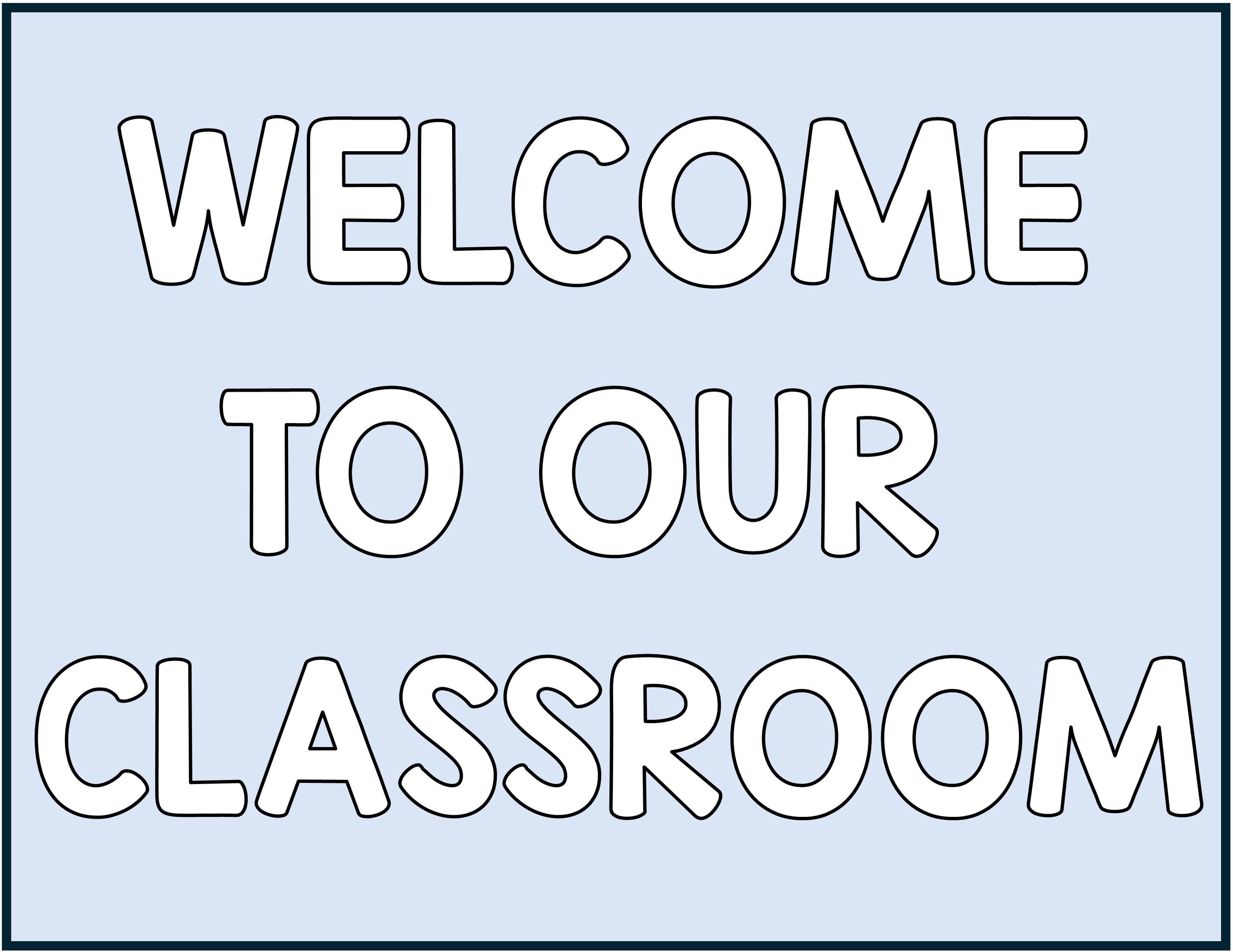 Printable Calm Colors Classroom Posters, Editable Welcome Posters, Door ...