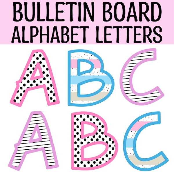 Large Pink Letters - Etsy