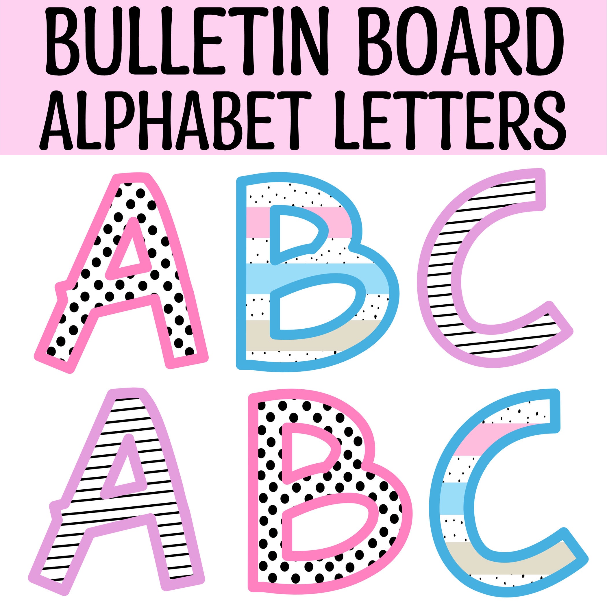 Bulletin Alphabet Letters Classroom Decor, Numbers, Punctuations ...